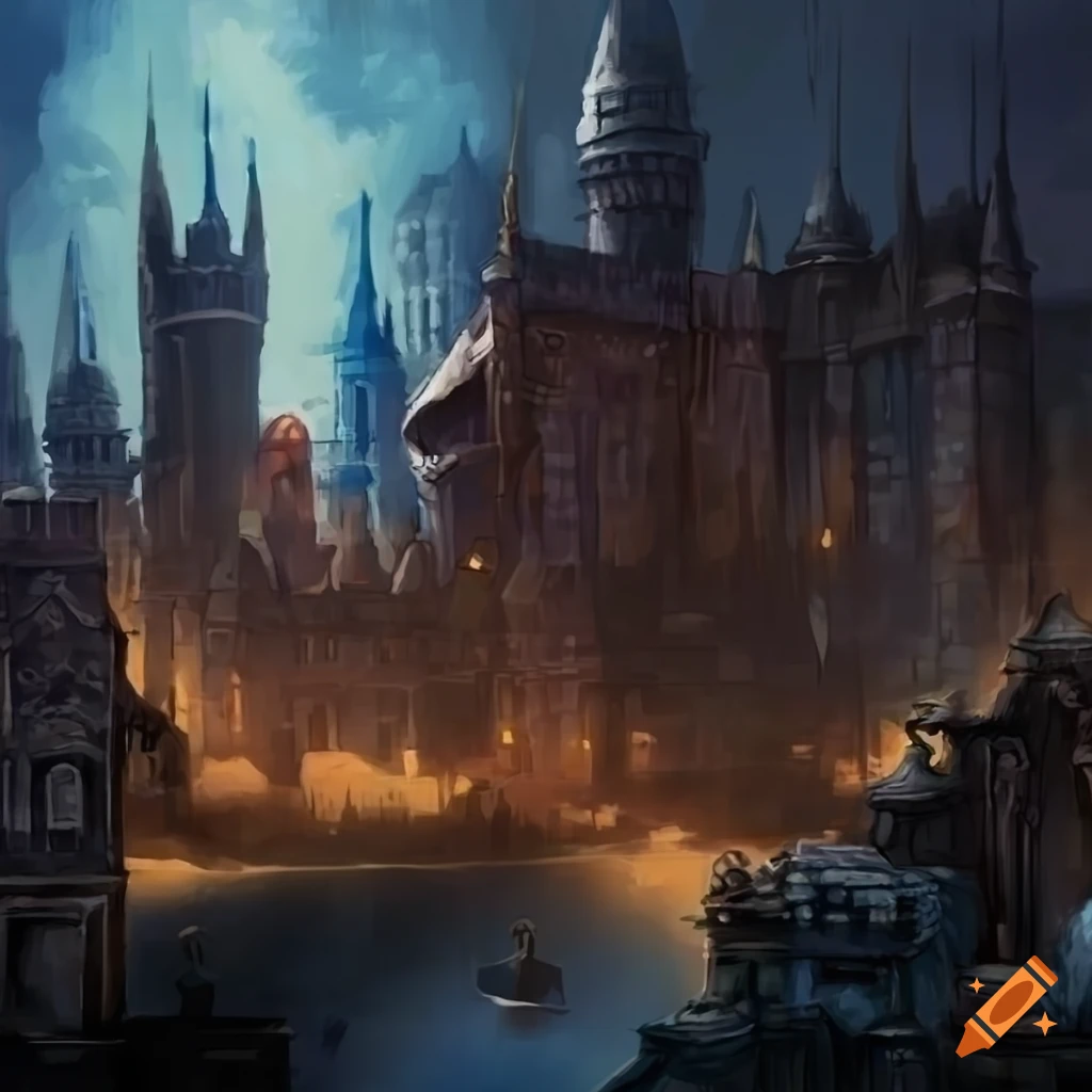 Dungeons & dragons waterdeep city of splendor on Craiyon