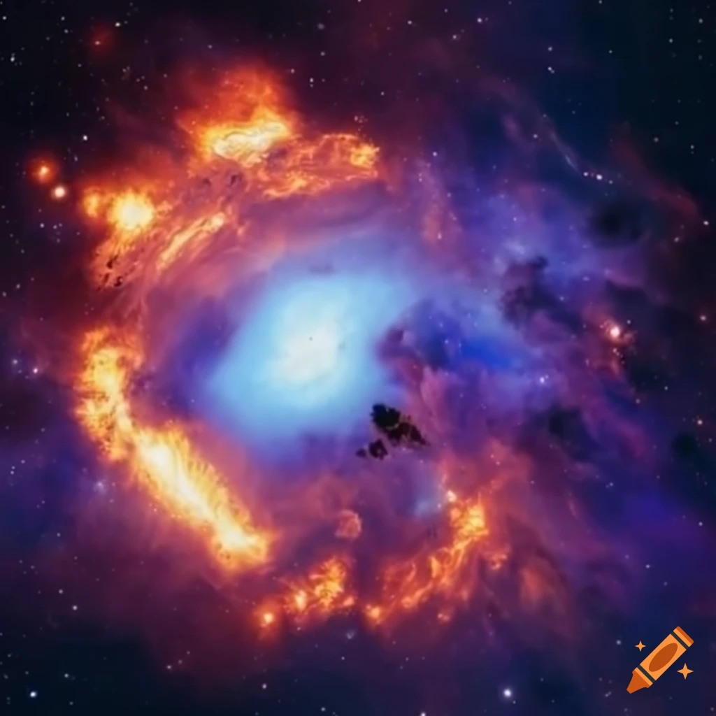 Space explosion on Craiyon