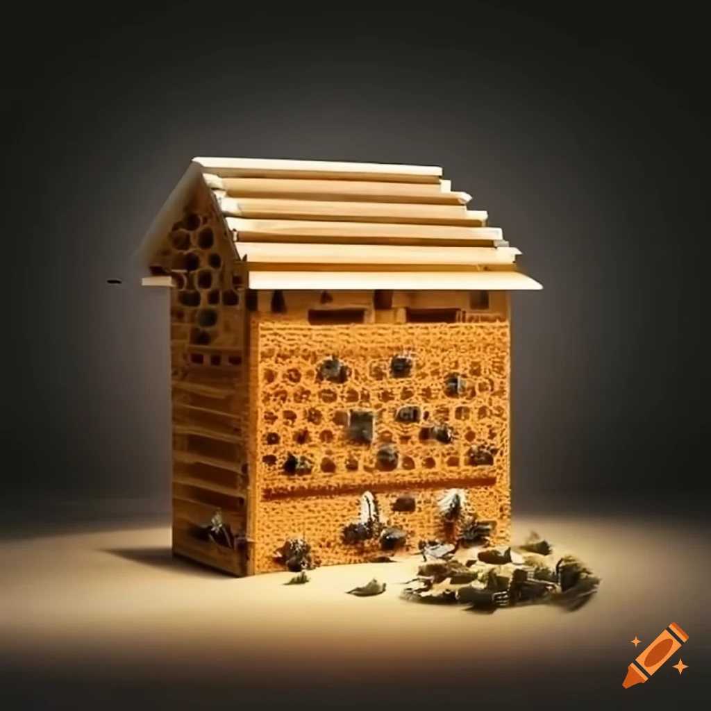 Stunning architecture research center with bee apiary on Craiyon