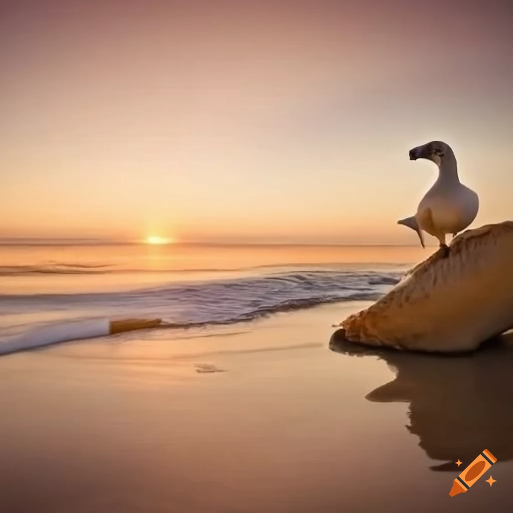 Dodo footprints on sandy beach on Craiyon