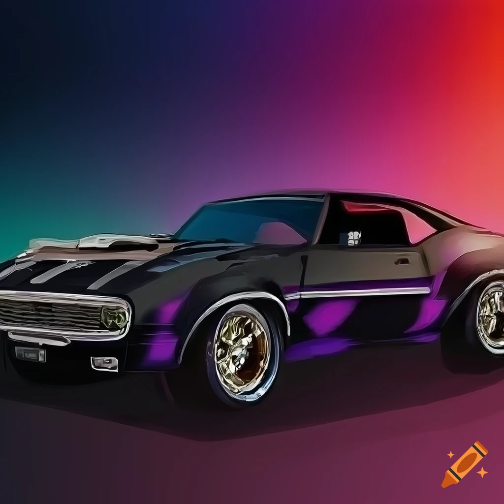 Drivnod muscle-car with aggressive design and striking colors in ...