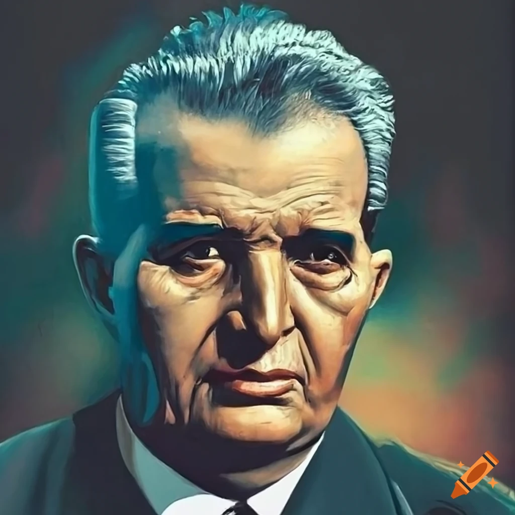 Portrait of nicolae ceaușescu on Craiyon