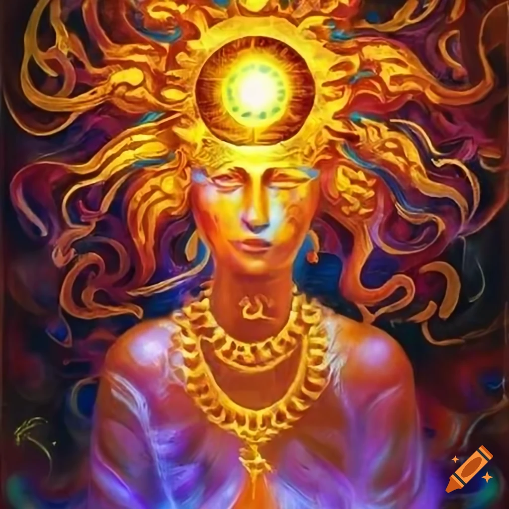 Sun deity representation on Craiyon