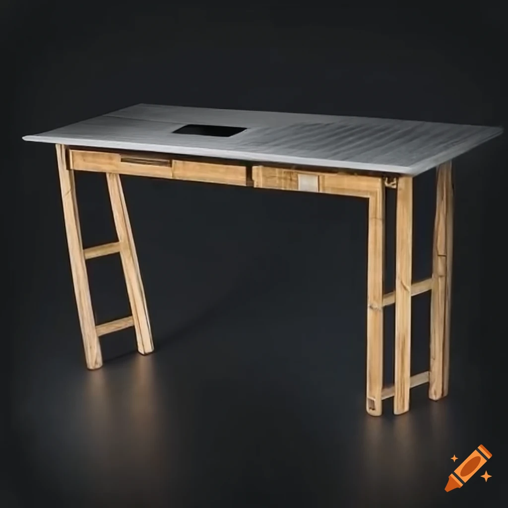 Bamboo on a desk in a workspace on Craiyon