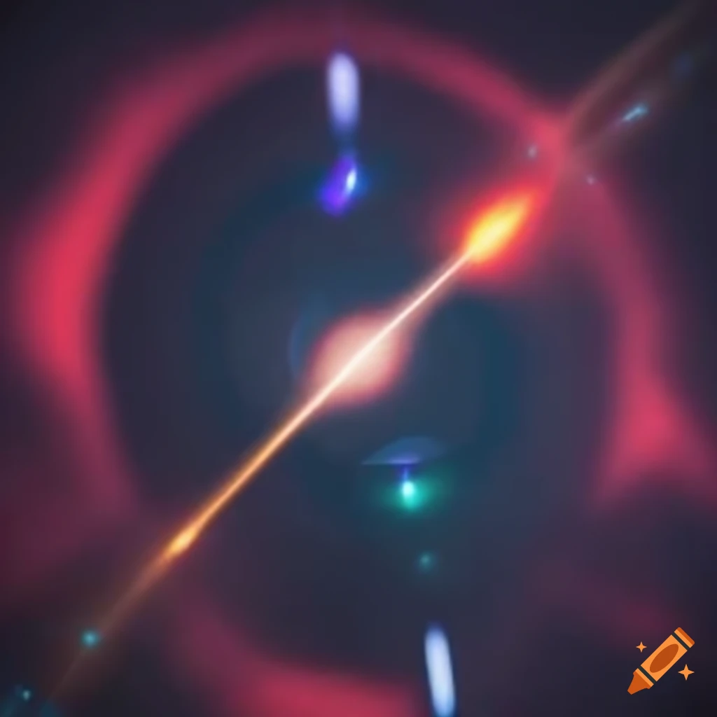 Intense focused laser beam on Craiyon