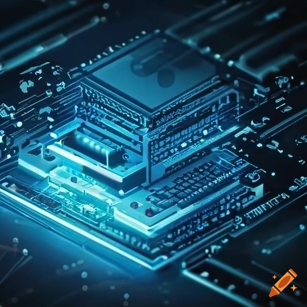 Computer science background for business profile on Craiyon