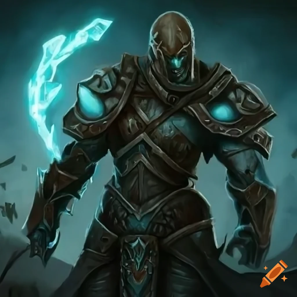 Warforged warrior with runes in a Dungeons and Dragons setting on Craiyon