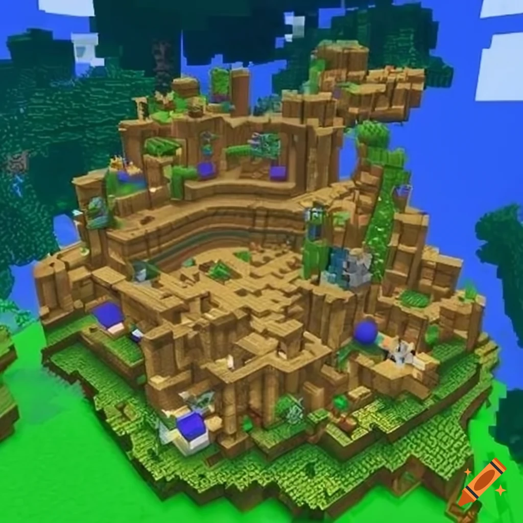 Treasure map in minecraft style on Craiyon