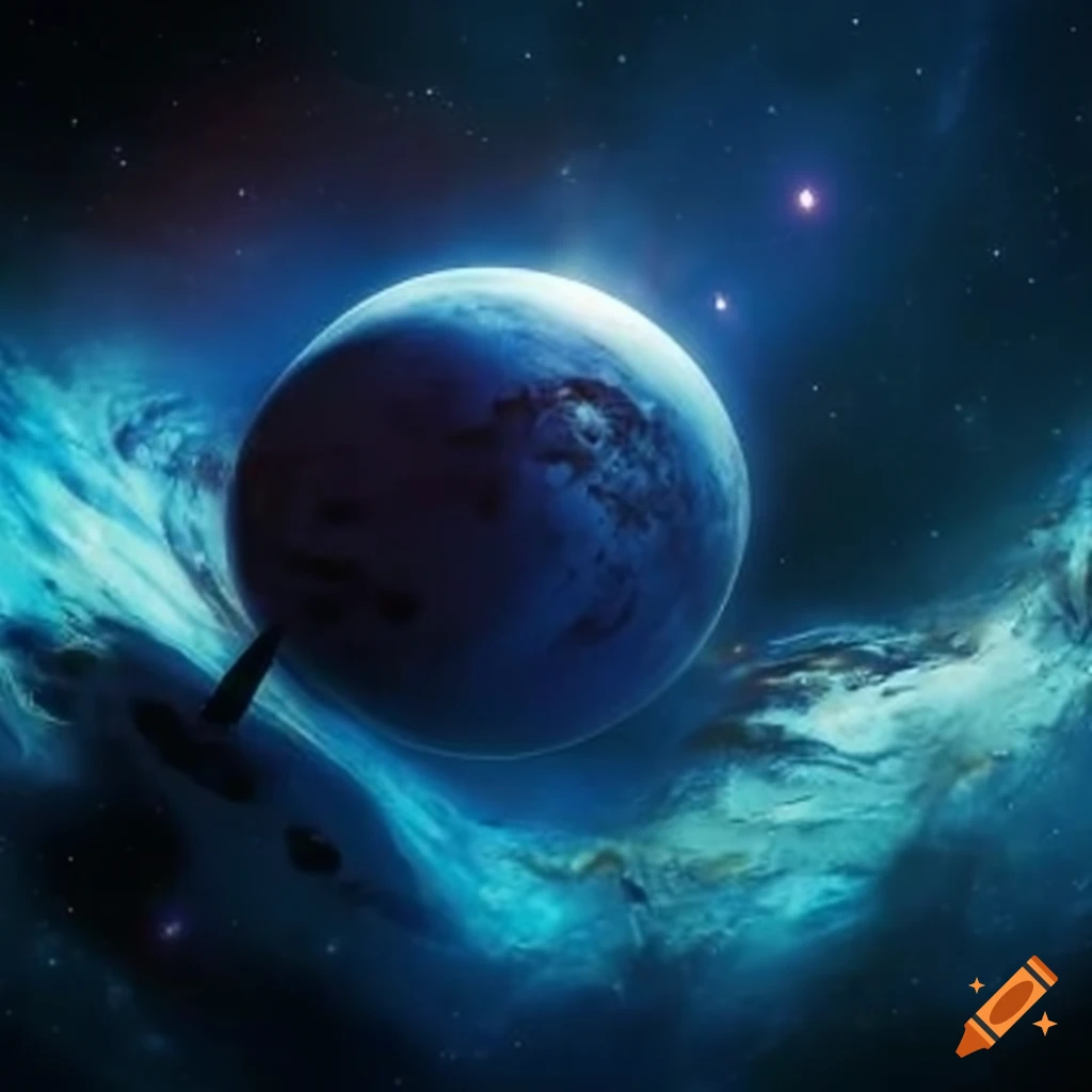 Deep space view on Craiyon