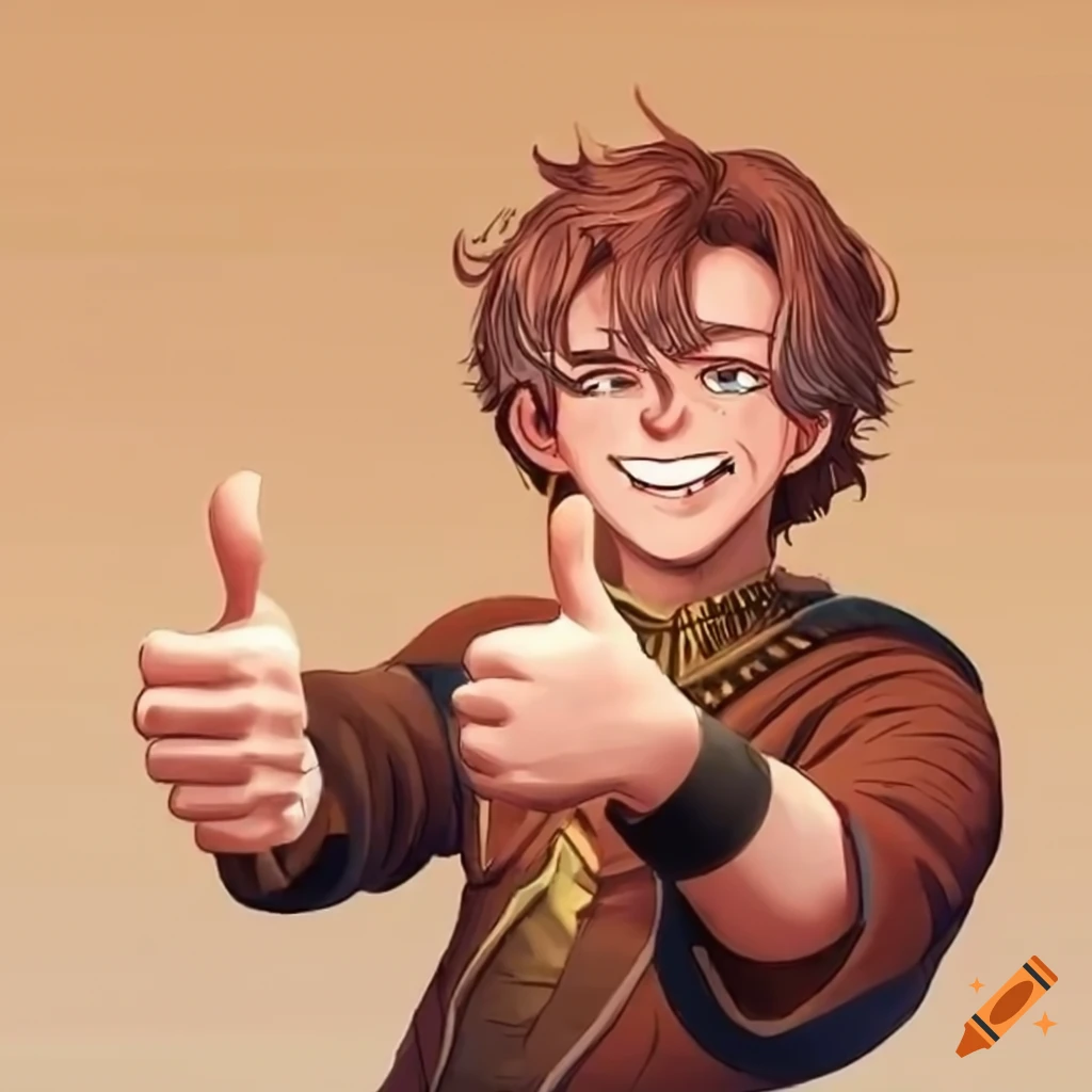 Julius caesar happy giving thumbs up on Craiyon