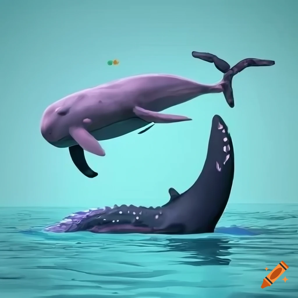 Nft artwork of a whale on Craiyon