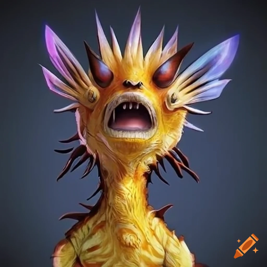 Pikachu as a cronenberg creature on Craiyon