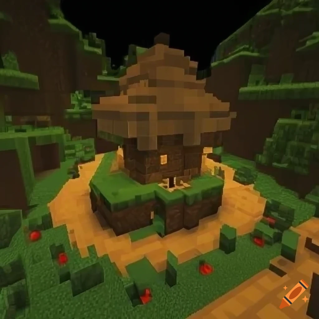 Treasure map in a minecraft world on Craiyon