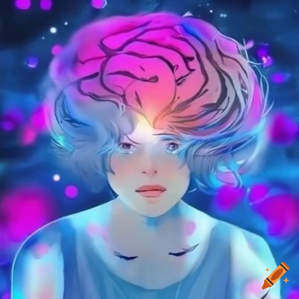 Person dreaming with animated thought bubbles on Craiyon