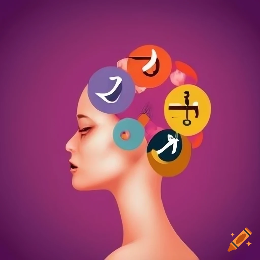 Stylish poster with mathematical equations representing women's ...