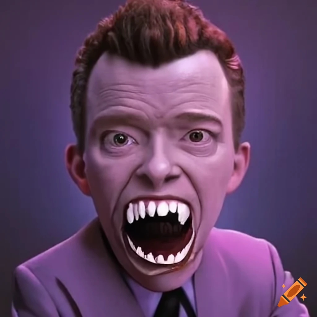 Rick Astley dressed as Gastly from Pokemon on Craiyon