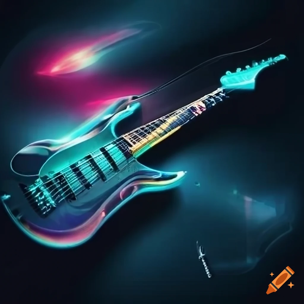 Futuristic guitar on Craiyon