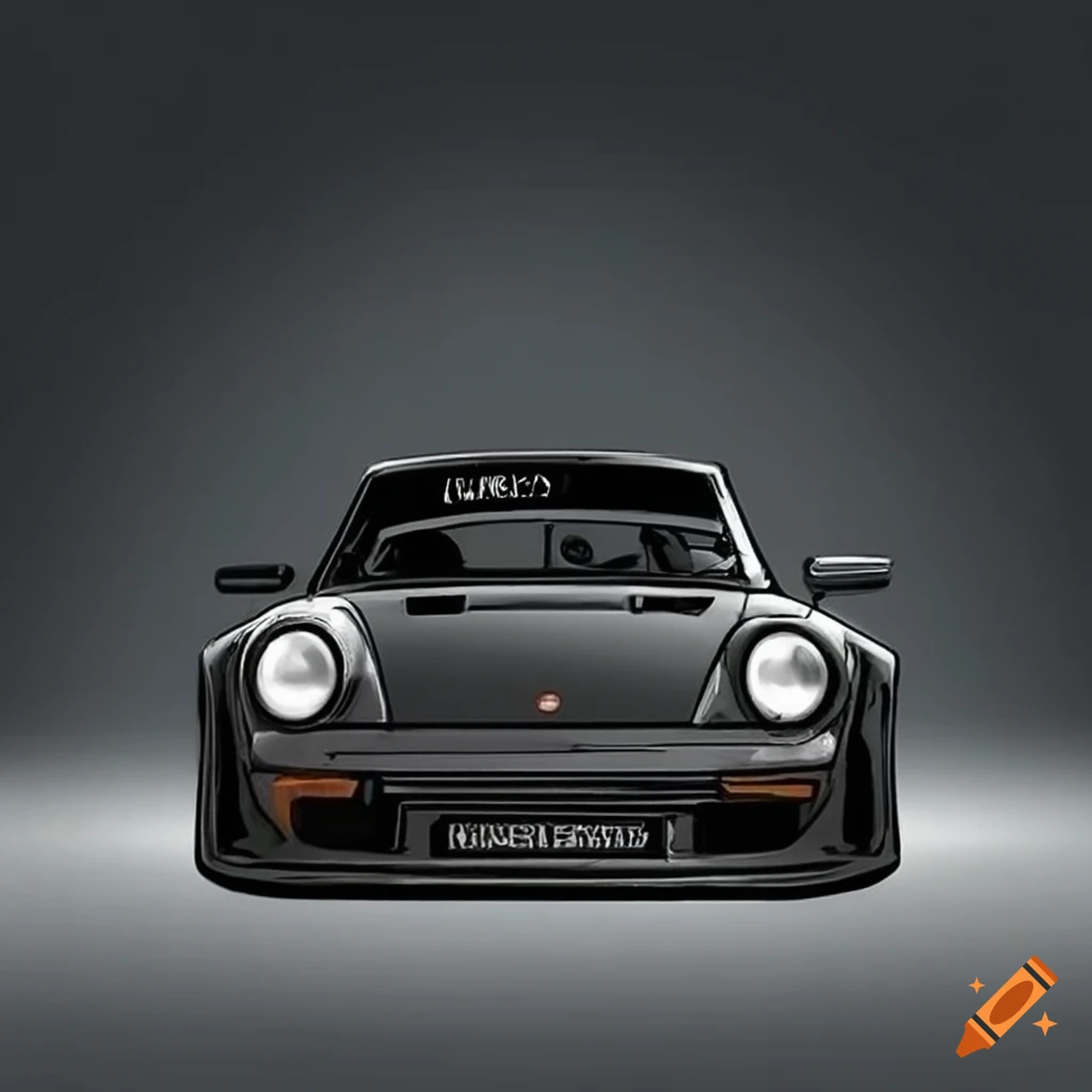 Porsche rwb with racing car decal 'reknown' on Craiyon