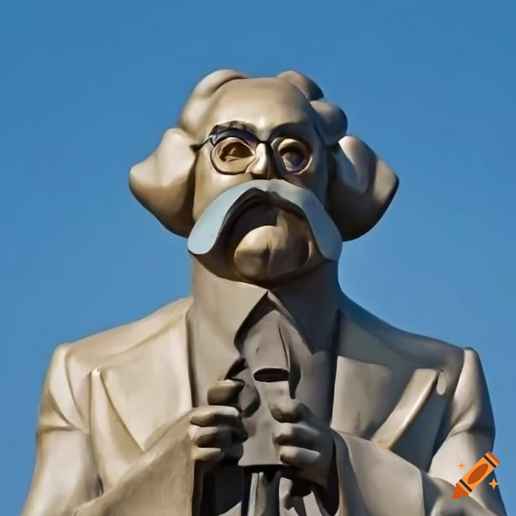 Statue of groucho marx in soviet style on Craiyon