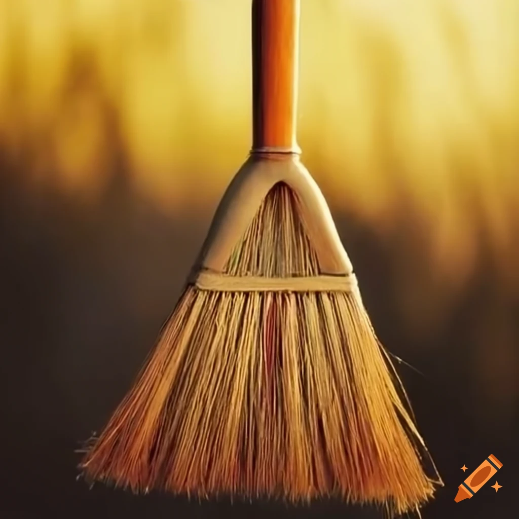 Bundle of brushwood broom in a sunset setting on Craiyon