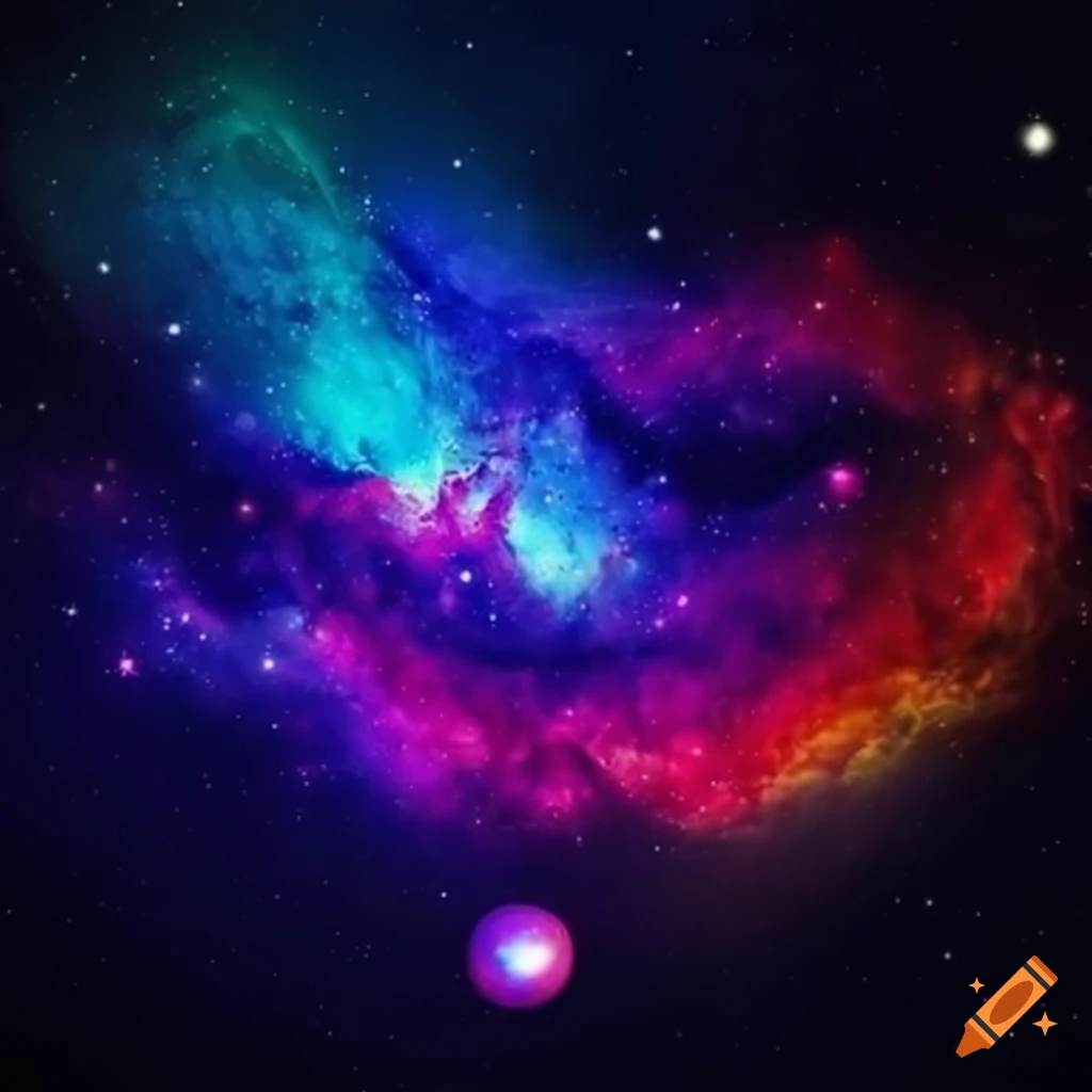 Colorful galaxy on Craiyon