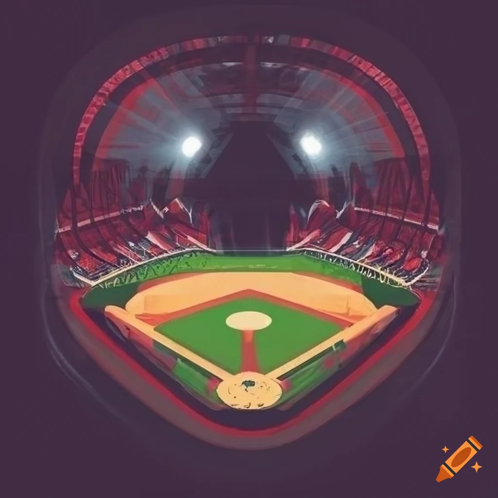 Abstract baseball stadium design in a modern pattern for a t-shirt on ...
