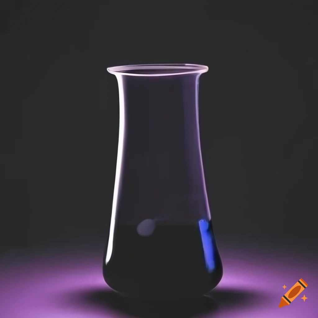 Beaker with black liquid on Craiyon