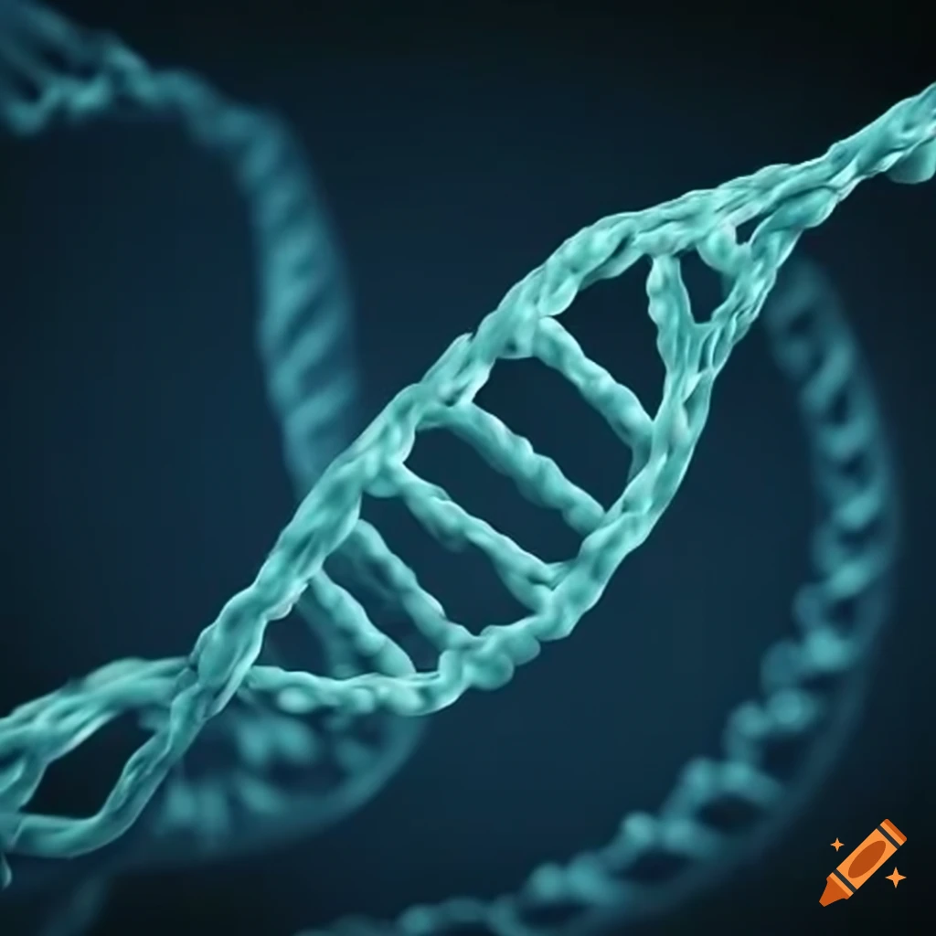 Yarn braided to resemble dna structure on Craiyon