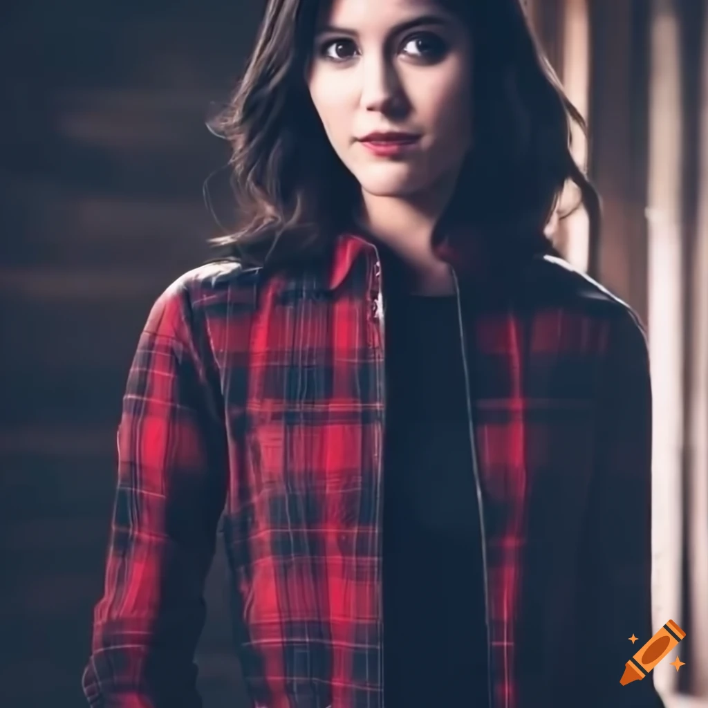 Close-up side low-angle view resembling actress Mary Elizabeth Winstead ...