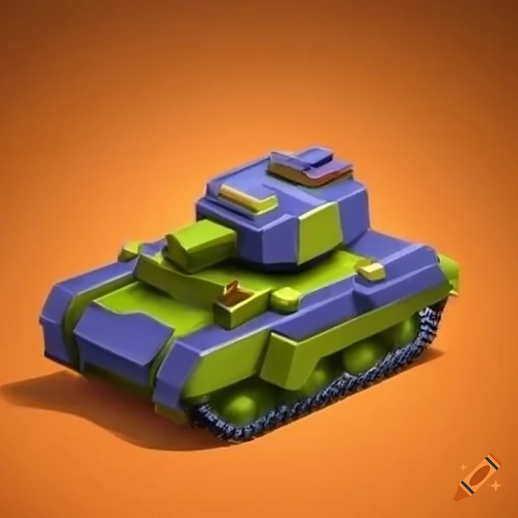 Clash of clans tank character in battle on Craiyon