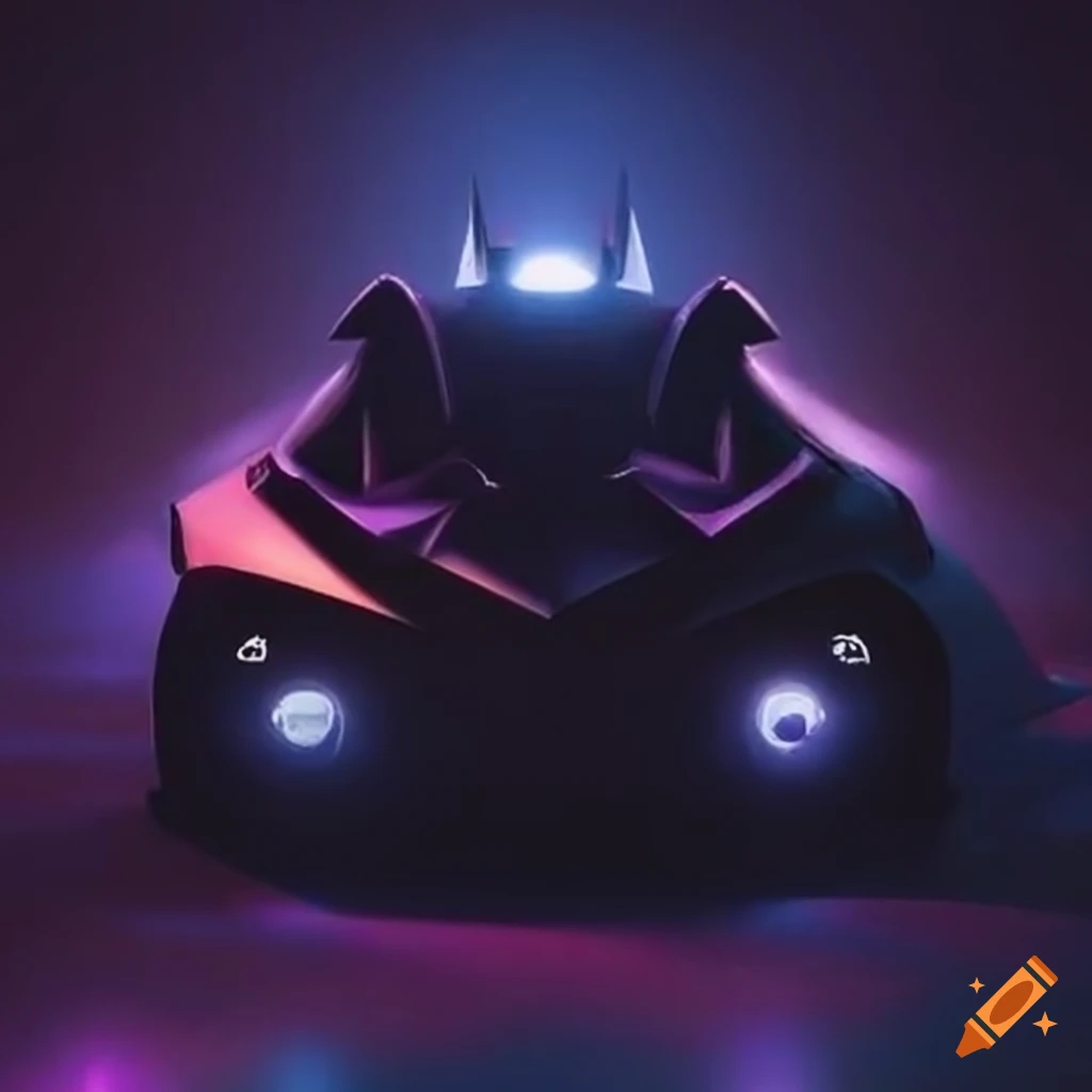 Batman-themed car design on Craiyon