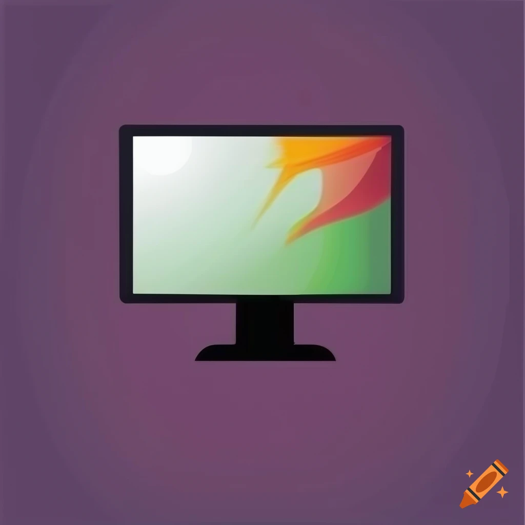 Vector logo of computer monitor and keyboard on Craiyon