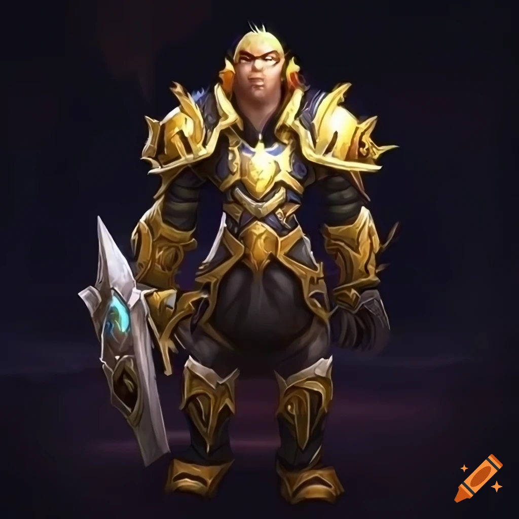 World of warcraft paladin character on Craiyon
