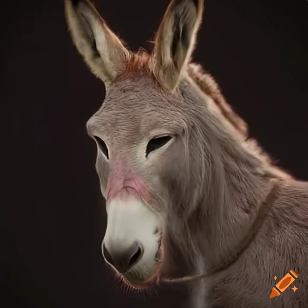 Actress transforms into a donkey in CGI VFX scene on Craiyon
