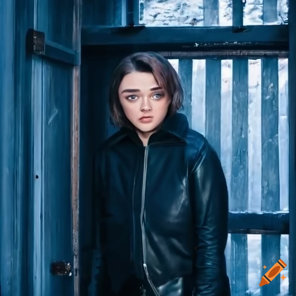 Actress Maisie Williams in edgy country outfit on Craiyon