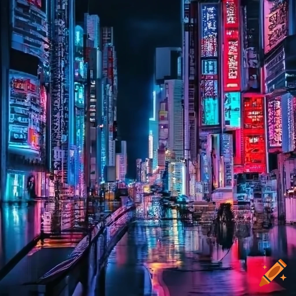 Tokyo, japan at night cityscape view on Craiyon