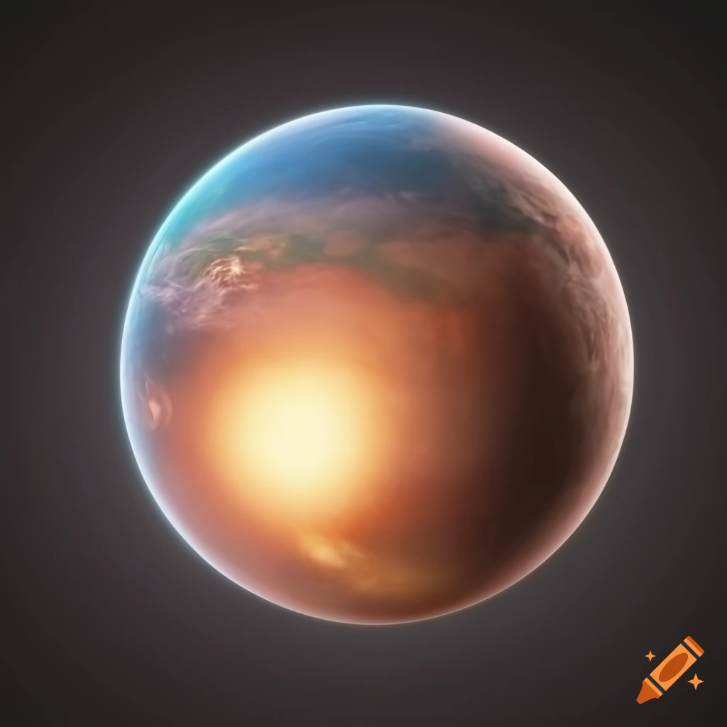 Perfectly spherical high definition realistic planet on Craiyon