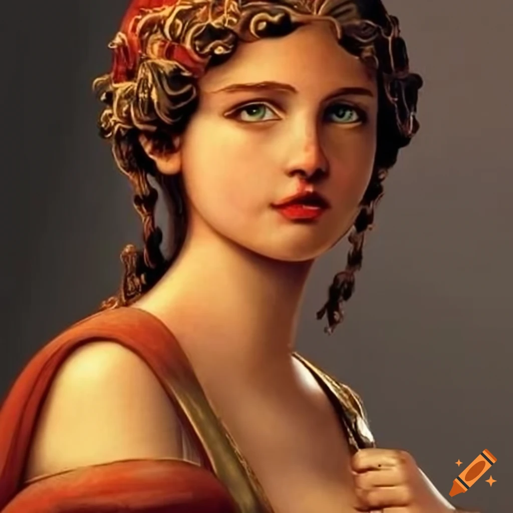 Roman girl in 500 bce on Craiyon