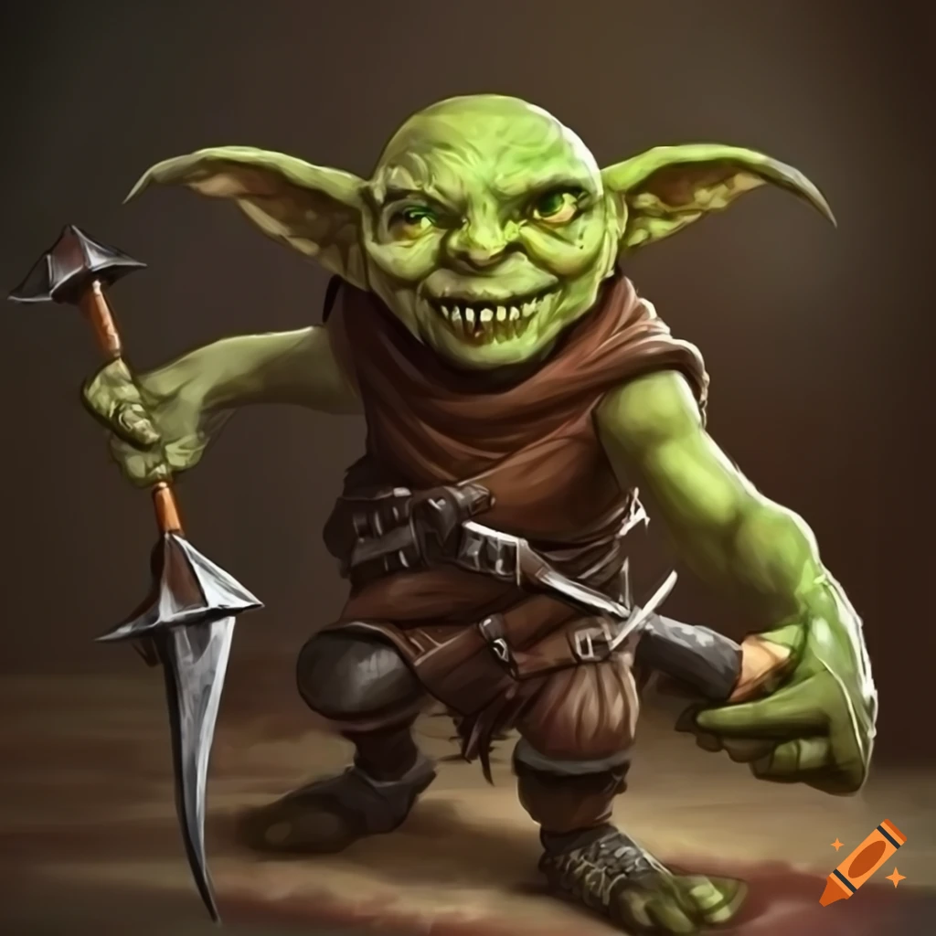 Pathfinder goblin juggling daggers in rogue leather clothes with a cape ...