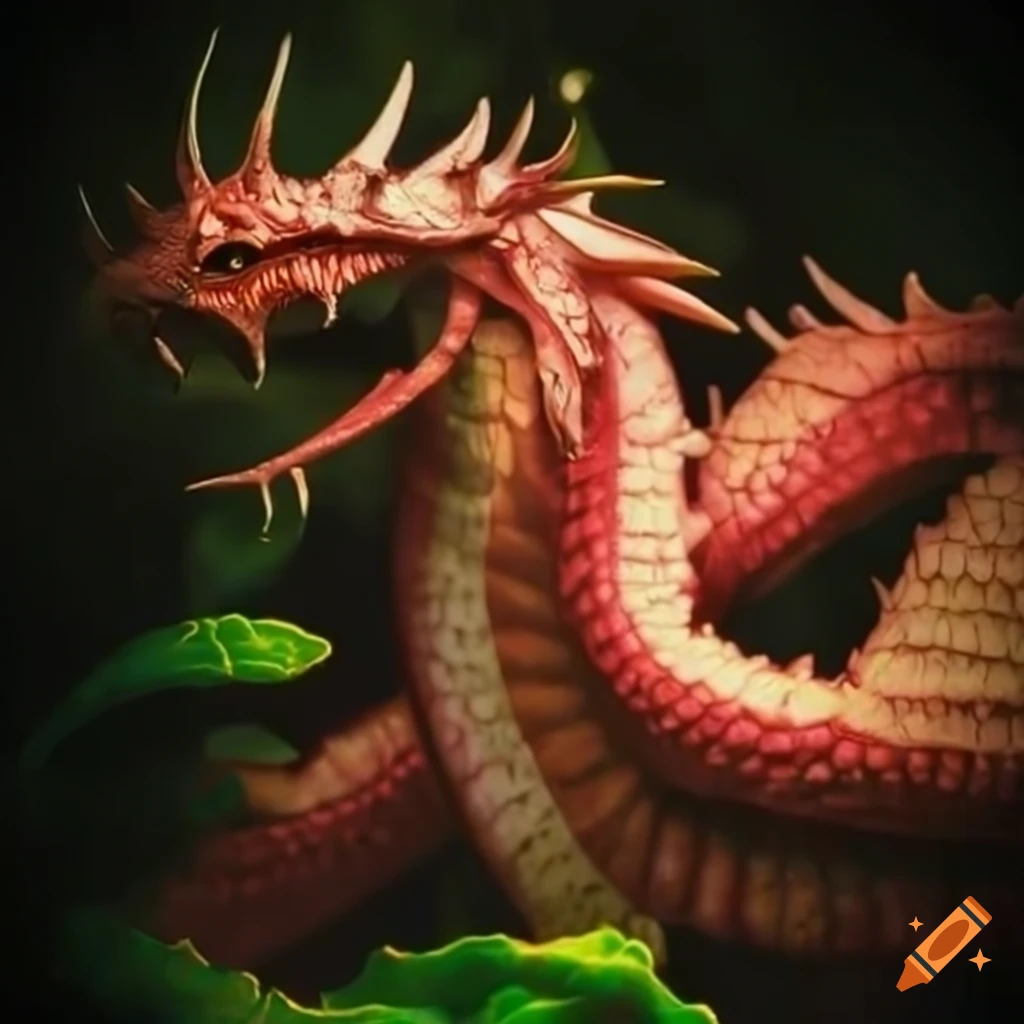 Plant resembling a dragon on Craiyon