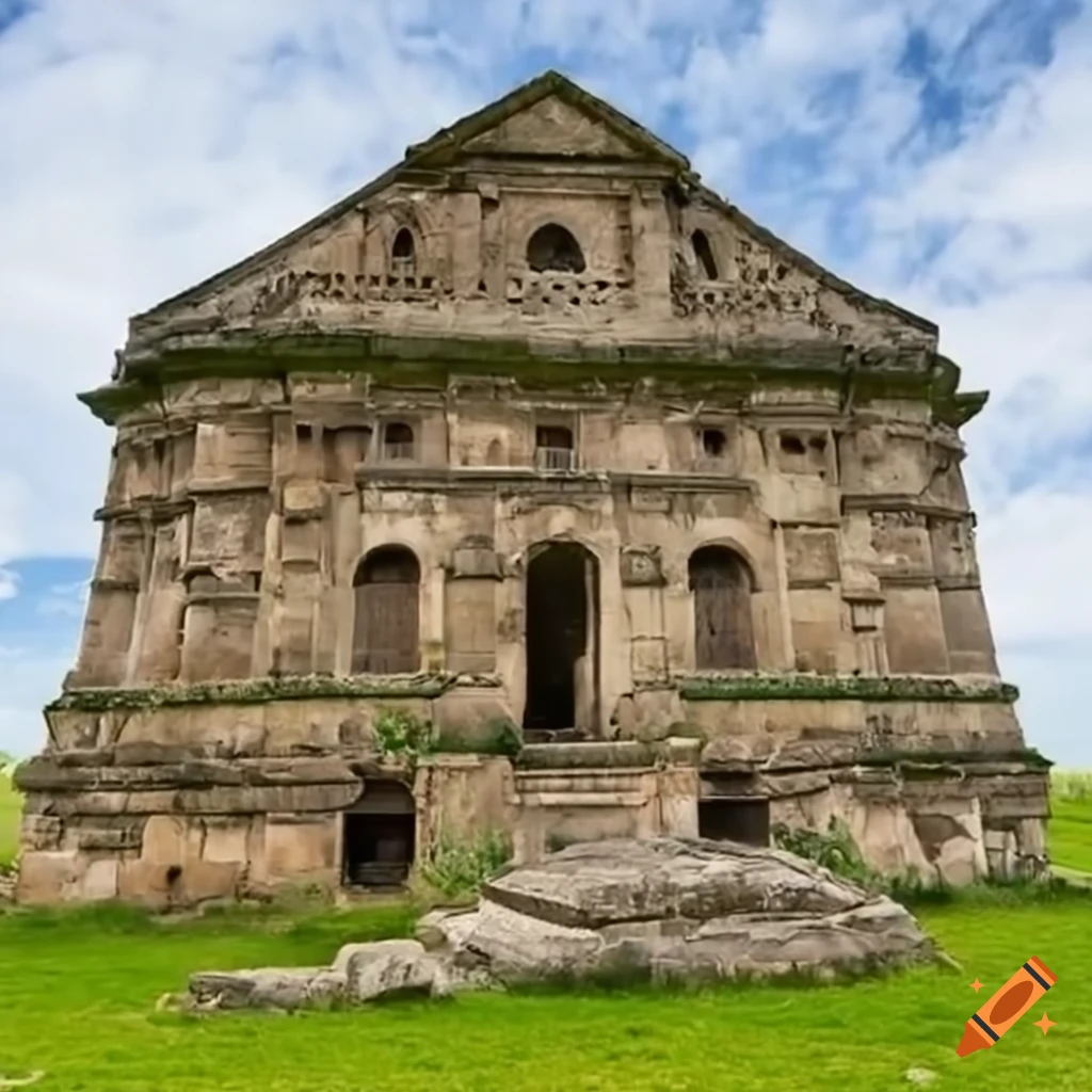 Large ancient stone building on Craiyon