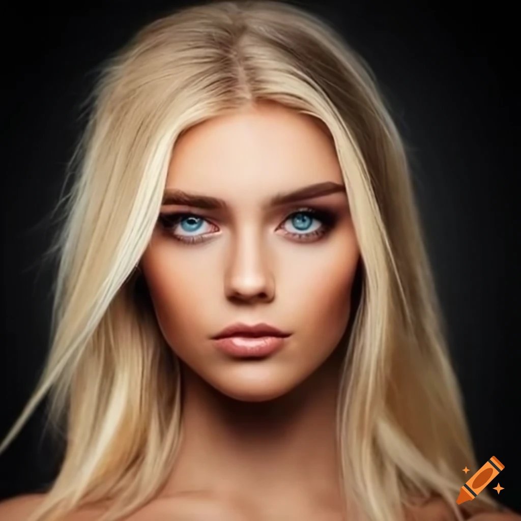 Beautiful stunning blonde woman on Craiyon