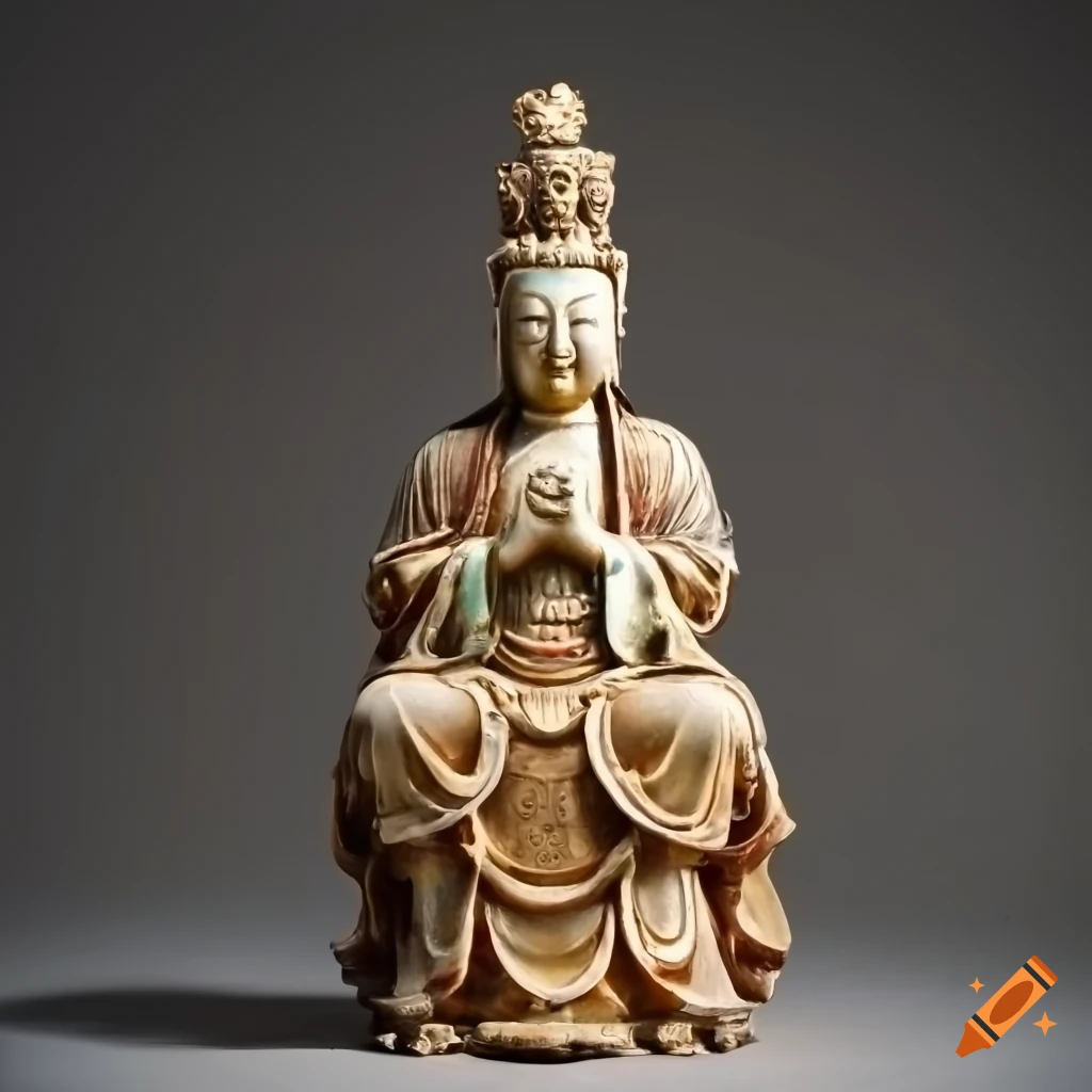 Chinese bodhisattva statue on Craiyon