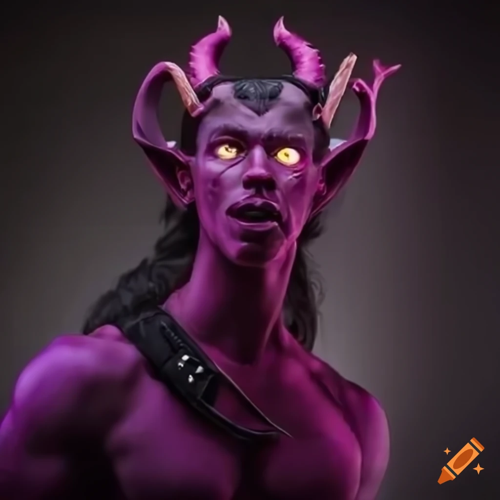 Tiefling dungeons & dragons 5th edition character with violet eyes and ...
