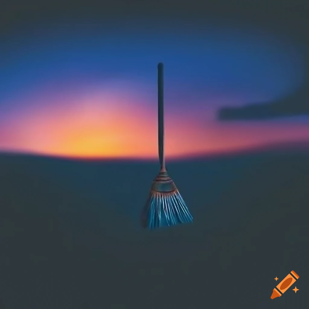 Broom in a sunset setting on Craiyon