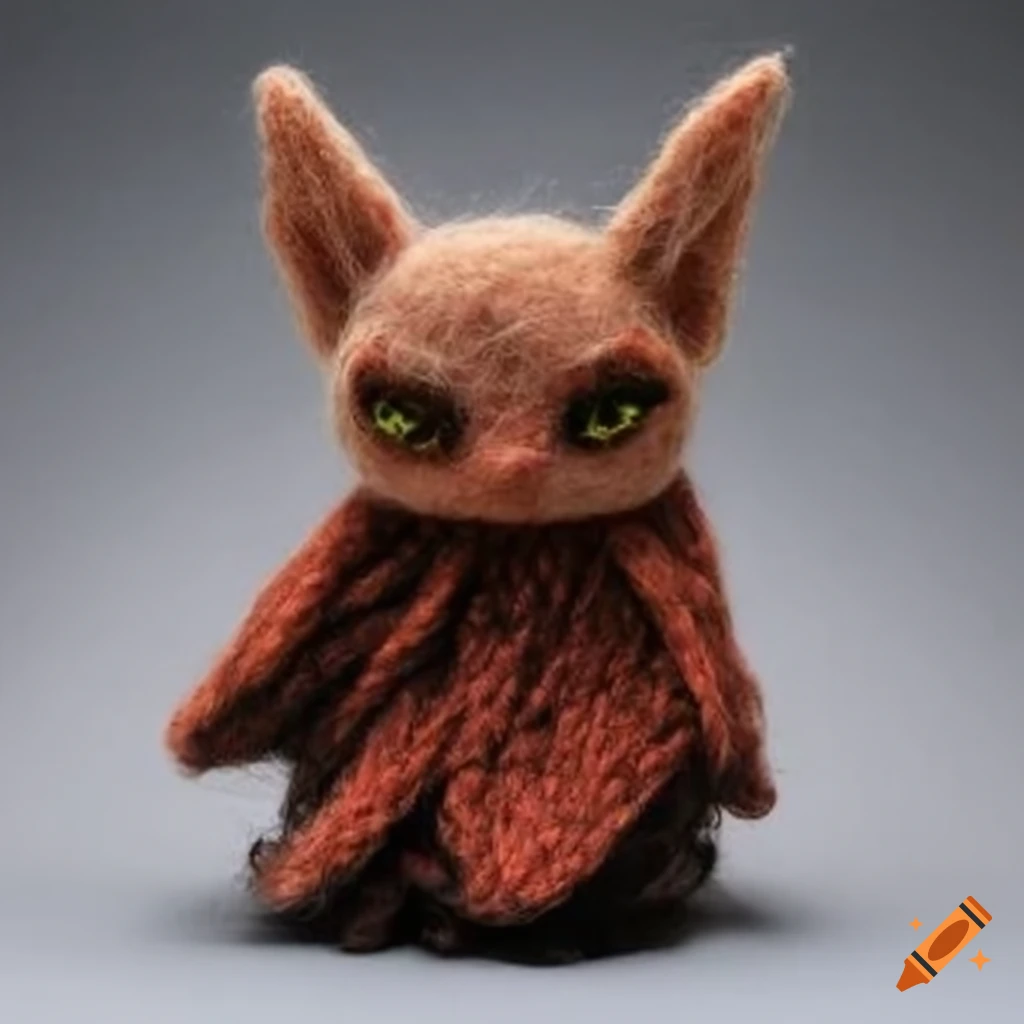 Fantasy creatures in special clothing made of felted wool on Craiyon