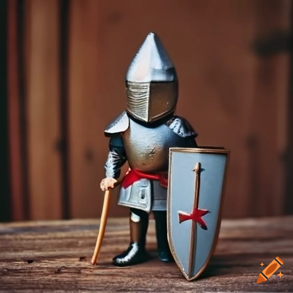 Toy knight with shield on Craiyon