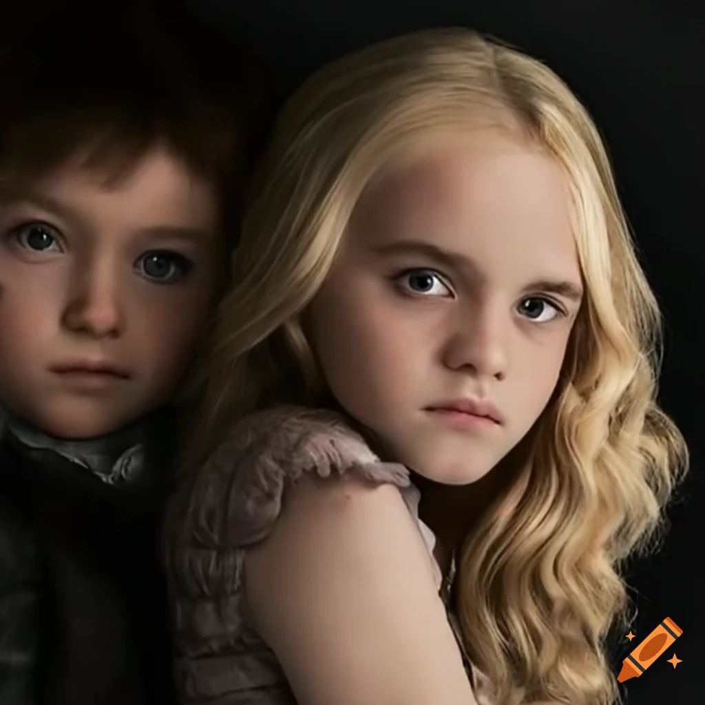 Draco Malfoy and Hermione Granger's children on Craiyon