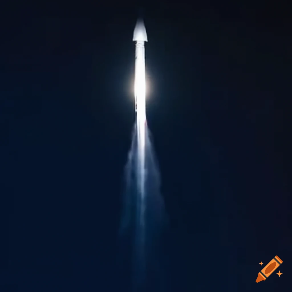 Rocket surpassing the speed of light with light emanating from it on ...