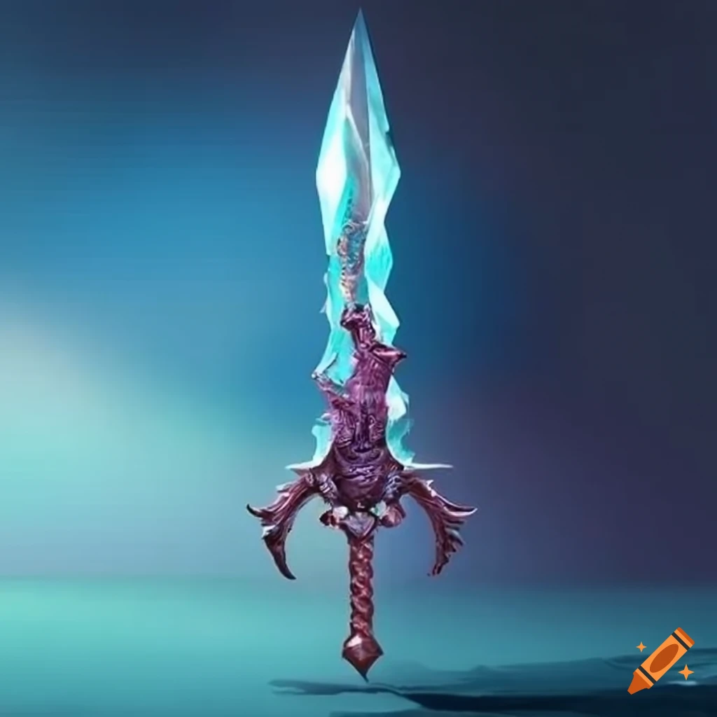 Crystal sword on Craiyon